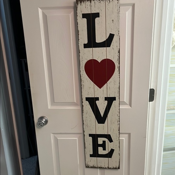Hobby Lobby | Wall Decor | Rustic Love Wall Decor With Red Heart | Poshmark